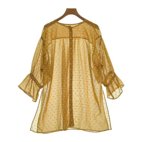 【ブランド】STELLA CIFFON (ステラシフォン)【タイプ】レディース【商品番号】2200602525088r20250918【コンディション】ランク：A   【カラー】マスタードx白【サイズ】36(S位)【実寸(cm)】身幅:60...
