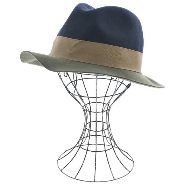 【ブランド】FERRUCCIO VECCHI (フェリシオベッキ)【タイプ】レディース【商品番号】2200649648108r20260224【コンディション】ランク：B   【カラー】カーキx紺【サイズ】-【実寸(cm)】頭まわり:56c...