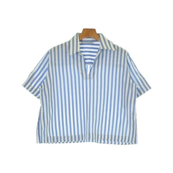 【ブランド】Acne Studios (アクネストゥディオズ)【タイプ】メンズ【商品番号】2200679757030r20260527【コンディション】ランク：B   【カラー】水色x白(ストライプ)【サイズ】36(XS位)【実寸(cm)】...
