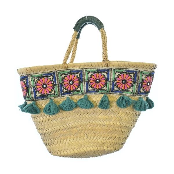 【ブランド】Fatima Morocco (ファティマモロッコ)【タイプ】レディース【商品番号】2200658629075r20260321【コンディション】ランク：B   詳細：持ち手型崩れあり【カラー】ベージュx緑xピンク等【サイズ】-...