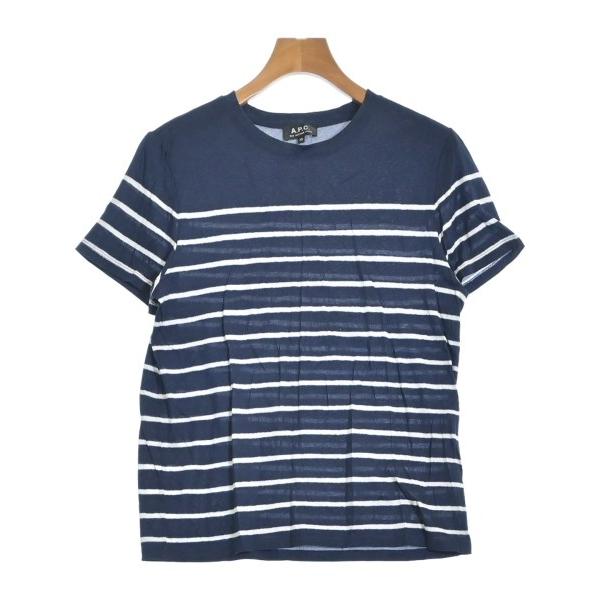 【ブランド】A.P.C. (アーペーセー)【タイプ】メンズ【商品番号】2200662387022r20260307【コンディション】ランク：B   【カラー】紺x白(ボーダー)【サイズ】XS【実寸(cm)】身幅:44.5cm,肩幅:41cm...