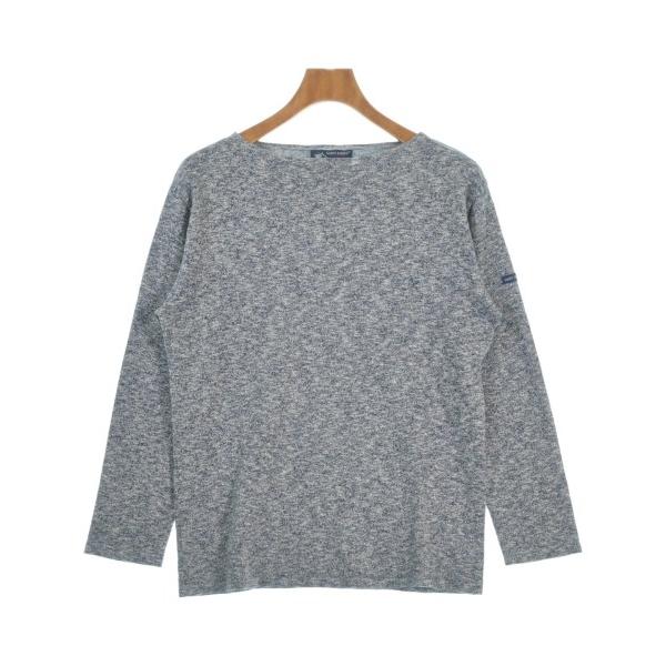 【ブランド】SAINT JAMES (セントジェームス)【タイプ】メンズ【商品番号】2200681076013r20260521【コンディション】ランク：B   【カラー】青x白(ミックス)【サイズ】M【実寸(cm)】身幅:48.5cm,裄...