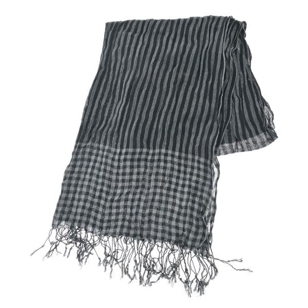 【ブランド】JOSEPH ABBOUD (ジョセフ　アブード)【タイプ】メンズ【商品番号】2200627139178r20251215【コンディション】ランク：B   【カラー】グレーx黒(総柄)【サイズ】-【実寸(cm)】全長:185cm...