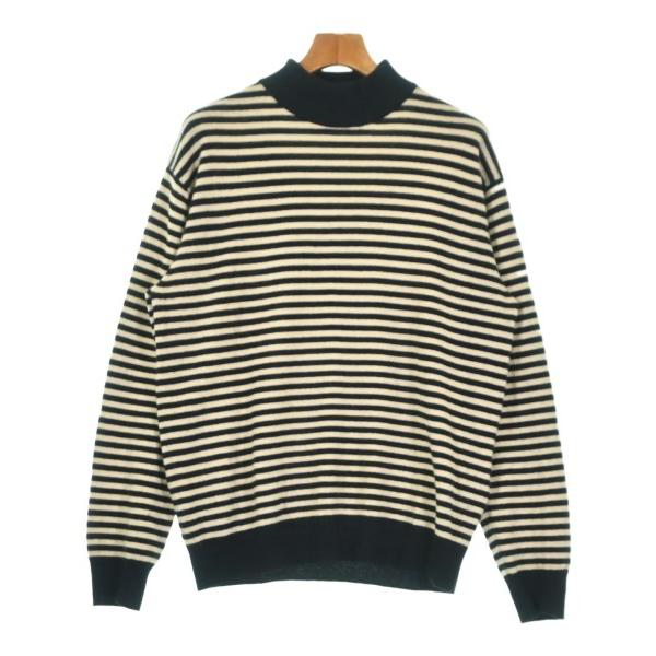 【ブランド】COMOLI (コモリ)【タイプ】メンズ【商品番号】2200682650021r20260511【コンディション】ランク：B   【カラー】黒xアイボリー(ボーダー)【サイズ】2(M位)【実寸(cm)】身幅:56cm,肩幅:50...
