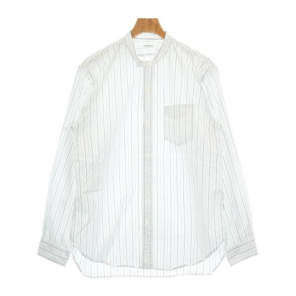 【ブランド】PHIGVEL (フィグベル)【タイプ】メンズ【商品番号】2200624533061r20251228【コンディション】ランク：B   【カラー】白x茶x水色(ストライプ)【サイズ】3(L位)【実寸(cm)】身幅:52cm,裄丈...