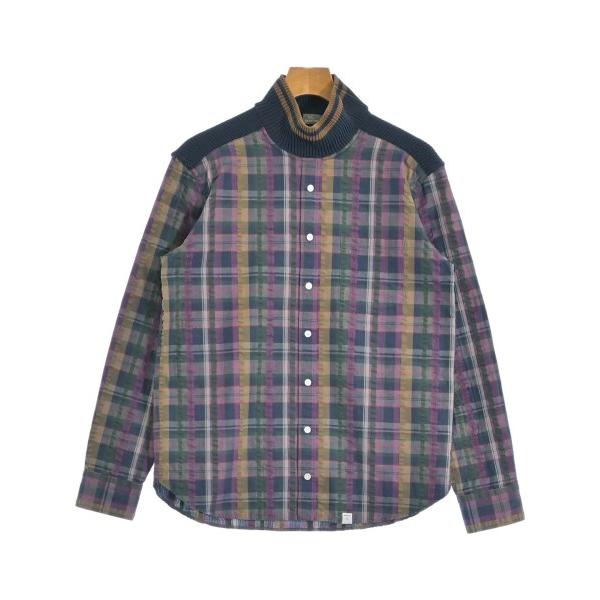 【ブランド】kolor/BEACON (カラービーコン)【タイプ】メンズ【商品番号】2200531034101r20260504【コンディション】ランク：B   【カラー】紺xピンクx緑等(チェック)【サイズ】2(M位)【実寸(cm)】身幅...