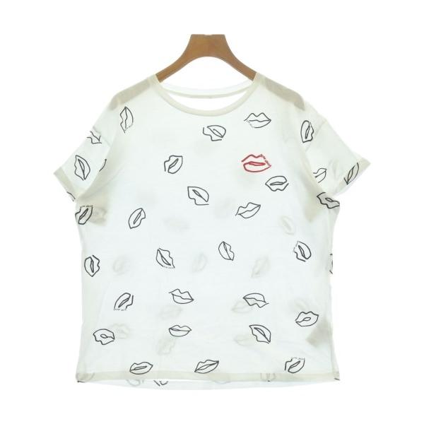 【ブランド】etre cecile (エトレセシル)【タイプ】レディース【商品番号】2200621196054r20251228【コンディション】ランク：B   【カラー】白x黒x(総柄)【サイズ】S【実寸(cm)】身幅:53cm,肩幅:4...