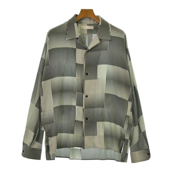 【ブランド】ETHOSENS (エトセンス)【タイプ】メンズ【商品番号】2200645491043r20260224【コンディション】ランク：B   詳細：首まわり汚れあり、全体毛羽立ちあり【カラー】グレーx黒x白(総柄)【サイズ】L【実寸...