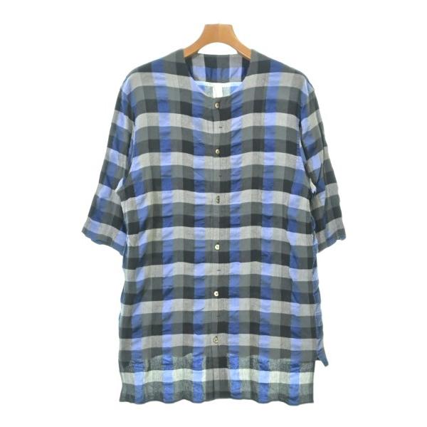 【ブランド】Edwina Horl (エドウィナホール)【タイプ】メンズ【商品番号】2200558386115r20251004【コンディション】ランク：B   【カラー】青xグレーx黒(チェック)【サイズ】M【実寸(cm)】身幅:50.5...