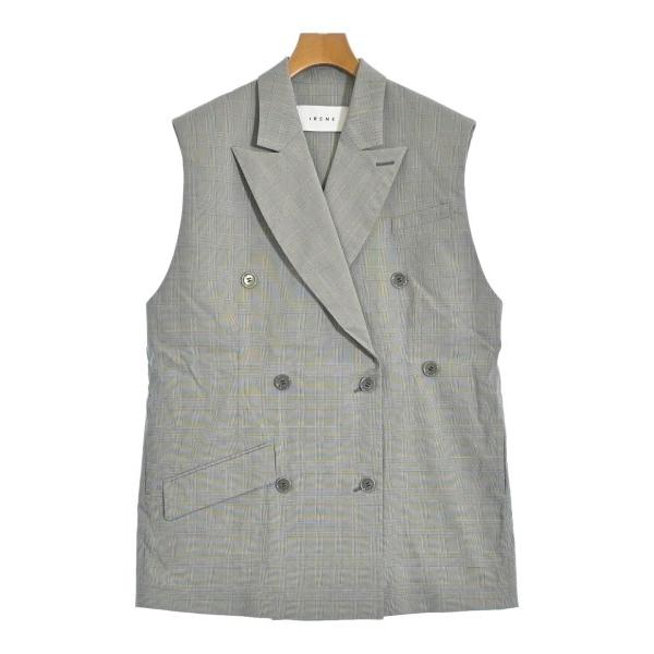 【ブランド】IRENE (アイレネ)【タイプ】レディース【商品番号】2200650516144r20260206【コンディション】ランク：A   【カラー】グレー系(チェック)【サイズ】36(S位)【実寸(cm)】身幅:52.5cm,肩幅:...