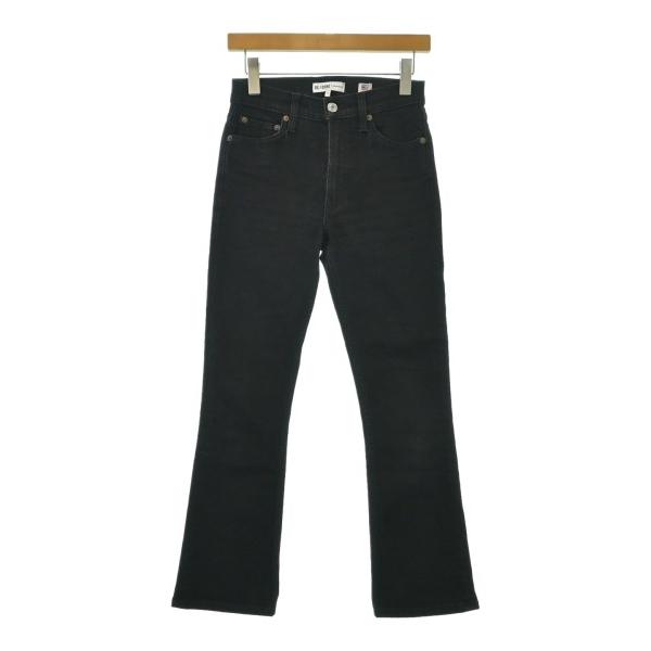 【ブランド】RE/DONE (リダン)【タイプ】レディース【商品番号】2200674226036r20260424【コンディション】ランク：B   詳細：スレあり【カラー】黒(デニム)【サイズ】25(S位)【実寸(cm)】ウエスト:68cm...
