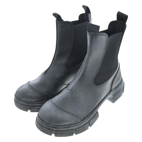 【ブランド】Ganni (ガニー)【タイプ】レディース【商品番号】2200646287027r20260207【コンディション】ランク：B   詳細：全体スレあり【カラー】黒【サイズ】EU38(24.5cm位)【実寸(cm)】高さ:15cm...