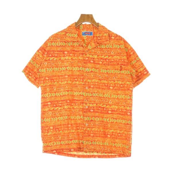 【ブランド】Lightning Bolt (ライトニングボルト)【タイプ】メンズ【商品番号】2200602011109r20250914【コンディション】ランク：B   詳細：第一ボタン欠損【カラー】オレンジx黄x緑等(総柄)【サイズ】L【...