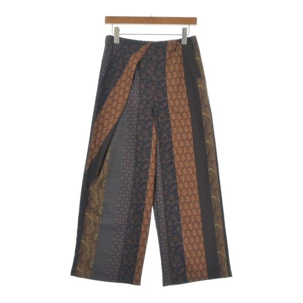 【ブランド】AMERI (アメリ)【タイプ】レディース【商品番号】2200649623105r20260222【コンディション】ランク：A   【カラー】紺x茶xオレンジ(総柄)【サイズ】-(M位)【実寸(cm)】ウエスト:71cm,裾周り...