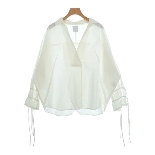 【ブランド】AMERI (アメリ)【タイプ】レディース【商品番号】2200665739019r20260319【コンディション】ランク：B   【カラー】白系【サイズ】F【実寸(cm)】身幅:76.5cm,裄丈:73cm,着丈:64cm【素...