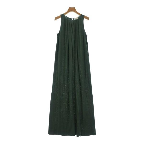 【タイプ】レディース【商品番号】2200493464053r20241022【コンディション】ランク：B   【カラー】深緑【サイズ】F【実寸(cm)】身幅:45cm,肩幅:23cm,スリット:48cm,肩からの総丈:132cm【素材】麻6...