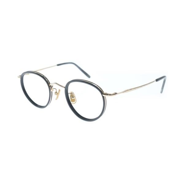 【ブランド】金子眼鏡 (カネコガンキョウ)【タイプ】メンズ【商品番号】2200614761023r20251028【コンディション】ランク：B   詳細：レンズなし【カラー】黒xゴールド【サイズ】-【実寸(cm)】フレーム:13cm,テンプ...