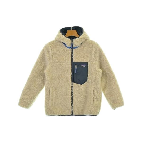 【ブランド】patagonia (パタゴニア)【タイプ】キッズ【商品番号】2200659324030r20260521【コンディション】ランク：B   詳細：所々汚れあり【カラー】ベージュx紺【サイズ】-(150cm位)【実寸(cm)】身幅...