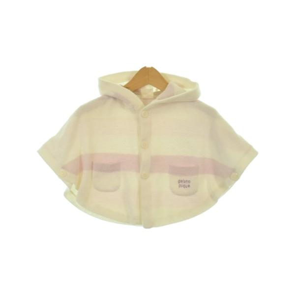 【ブランド】gelato pique (ジェラートピケ)【タイプ】キッズ【商品番号】2200538945066r20250909【コンディション】ランク：B   詳細：スレがあります。【カラー】白xピンク(ボーダー)【サイズ】70cm【実寸...