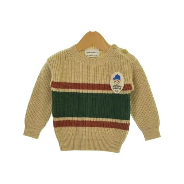 【ブランド】BOBO CHOSES (ボボ　ショーズ)【タイプ】キッズ【商品番号】2200648726104r20260401【コンディション】ランク：B   【カラー】ベージュx緑x赤【サイズ】80(12M)【実寸(cm)】身幅:29cm...
