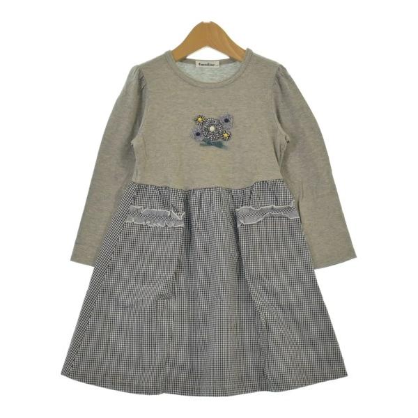 【ブランド】familiar (ファミリア)【タイプ】キッズ【商品番号】2200595676248r20250922【コンディション】ランク：B   【カラー】グレー【サイズ】120(7T-8T)【実寸(cm)】身幅:31cm,肩幅:26c...