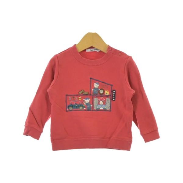 【ブランド】familiar (ファミリア)【タイプ】キッズ【商品番号】2200687220113r20260524【コンディション】ランク：B   詳細：スレあり【カラー】赤【サイズ】90cm【実寸(cm)】身幅:32.5cm,肩幅:26...