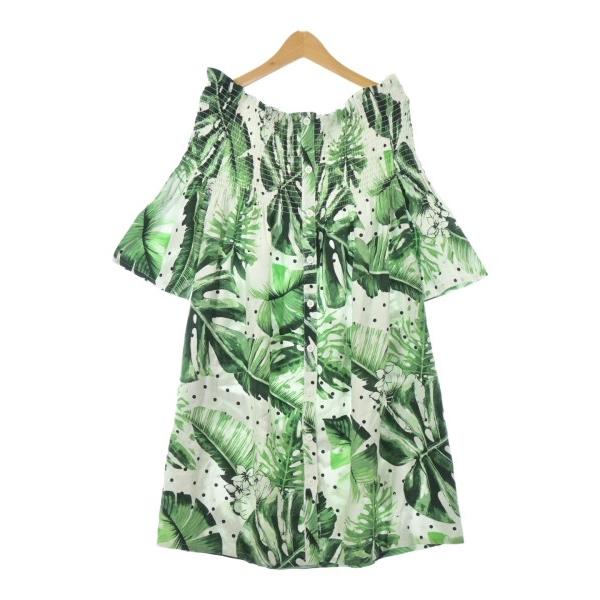 【ブランド】その他 (ソノタ)【タイプ】キッズ【商品番号】2200595019038r20250912【コンディション】ランク：A   【カラー】白x緑x黒(総柄)【サイズ】170(17T-18T)【実寸(cm)】身幅:34.5cm,裄丈:...