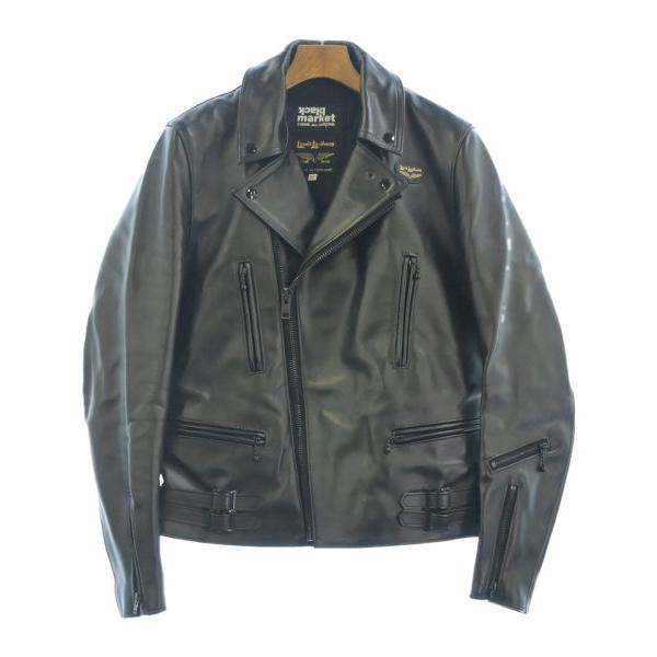 【タイプ】メンズ【商品番号】2200448764016r20250316【コンディション】ランク：A   【カラー】黒【サイズ】38(M位)【実寸(cm)】身幅:55cm,肩幅:44cm,袖丈:70cm,着丈:67cm【素材】馬革、(裏地)...