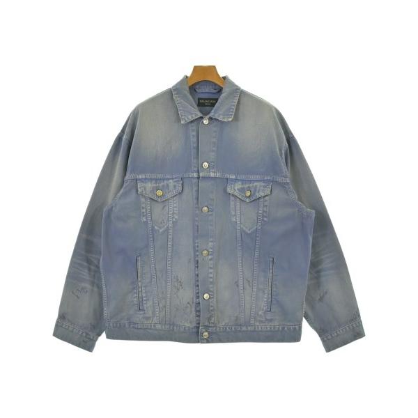 【ブランド】BALENCIAGA (バレンシアガ)【タイプ】メンズ【商品番号】2200675473019r20260420【コンディション】ランク：A   【カラー】青【サイズ】S【実寸(cm)】身幅:73cm,肩幅:63cm,袖丈:67c...