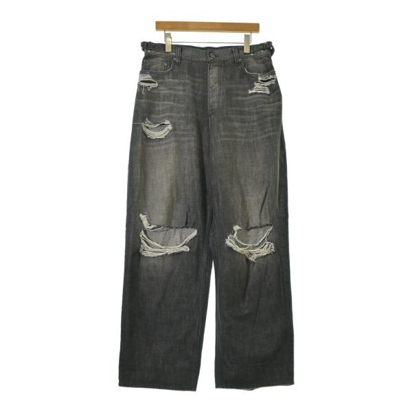 【ブランド】BALENCIAGA (バレンシアガ)【タイプ】メンズ【商品番号】2200674974029r20260425【コンディション】ランク：B   【カラー】黒(デニム)【サイズ】S【実寸(cm)】ウエスト:87.5cm,裾周り:5...