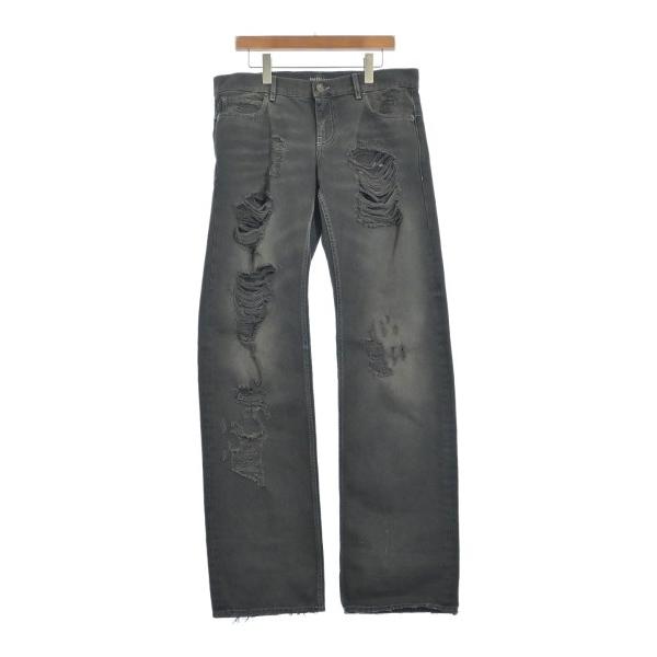 【ブランド】BALENCIAGA (バレンシアガ)【タイプ】メンズ【商品番号】2200662308010r20260307【コンディション】ランク：B   【カラー】黒(デニム)【サイズ】L【実寸(cm)】ウエスト:92cm,裾周り:52c...