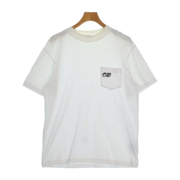 【ブランド】Dior Homme (ディオールオム)【タイプ】メンズ【商品番号】2200661858134r20260316【コンディション】ランク：B   詳細：首まわり汚れあり【カラー】白【サイズ】M【実寸(cm)】身幅:51.5cm,...