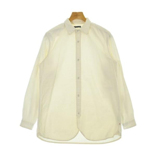 【ブランド】FRANK LEDER (フランクリーダー)【タイプ】メンズ【商品番号】2200673945037r20260414【コンディション】ランク：B   詳細：首まわり、右袖汚れあり【カラー】アイボリー【サイズ】S【実寸(cm)】身...