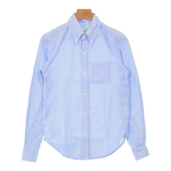 【ブランド】Band Of Outsiders (バンドオブアウトサイダーズ)【タイプ】メンズ【商品番号】2200632927647r20260113【コンディション】ランク：B   詳細：首周り、袖口汚れあり【カラー】水色x白(ストライプ...