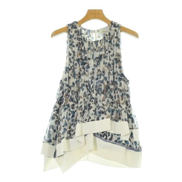 【ブランド】3.1 Phillip Lim (スリーワンフィリップリム)【タイプ】レディース【商品番号】2200677612041r20260511【コンディション】ランク：A   【カラー】白x紺x茶(総柄)【サイズ】2(M位)【実寸(c...