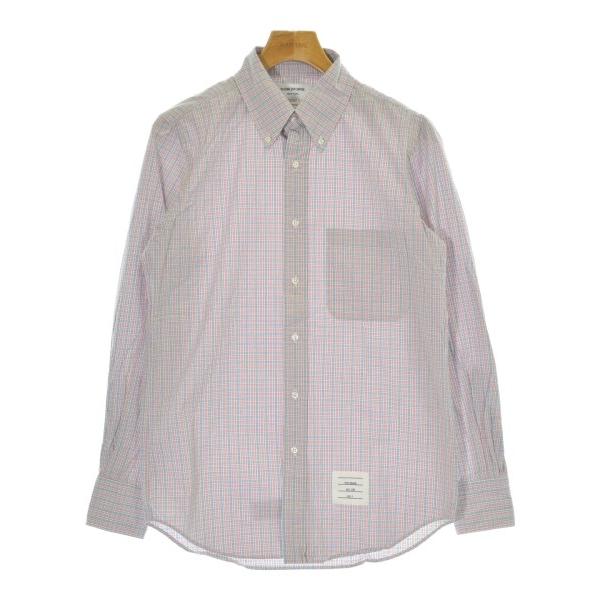 【ブランド】THOM BROWNE (トムブラウン)【タイプ】メンズ【商品番号】2200677460178r20260423【コンディション】ランク：A   【カラー】ピンクx水色x白(チェック)【サイズ】0(XS位)【実寸(cm)】身幅:...