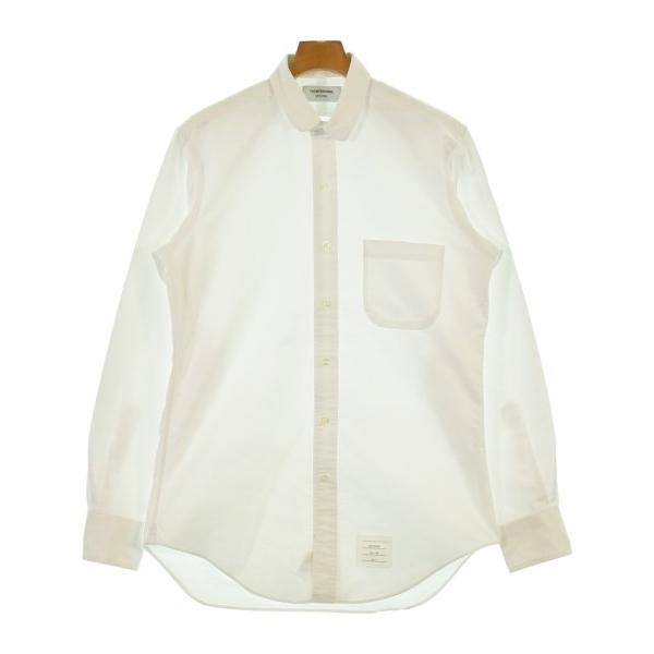 【ブランド】THOM BROWNE (トムブラウン)【タイプ】メンズ【商品番号】2200664823047r20260319【コンディション】ランク：B   【カラー】白【サイズ】3(L位)【実寸(cm)】身幅:57cm,肩幅:48cm,袖...