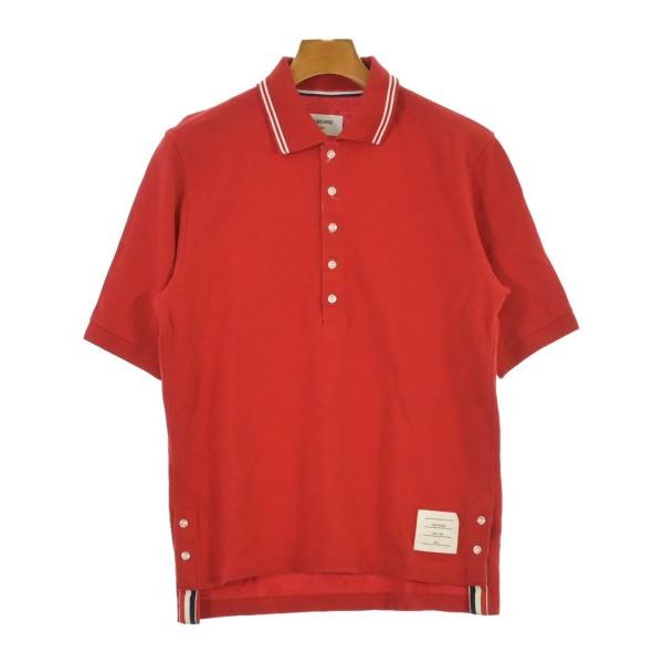 【ブランド】THOM BROWNE (トムブラウン)【タイプ】メンズ【商品番号】2200665329012r20260330【コンディション】ランク：B   【カラー】赤【サイズ】1(S位)【実寸(cm)】身幅:46cm,肩幅:45cm,袖...