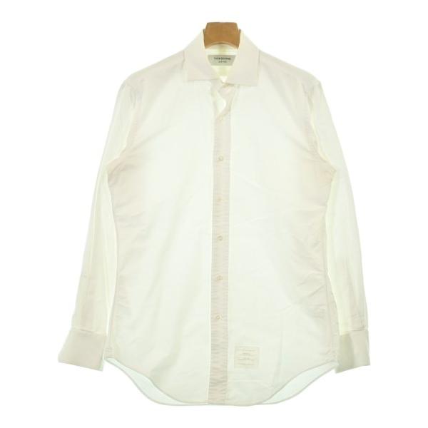 【ブランド】THOM BROWNE (トムブラウン)【タイプ】メンズ【商品番号】2200683084108r20260520【コンディション】ランク：B   詳細：品質表示読取り不可【カラー】白【サイズ】S【実寸(cm)】身幅:51cm,肩...