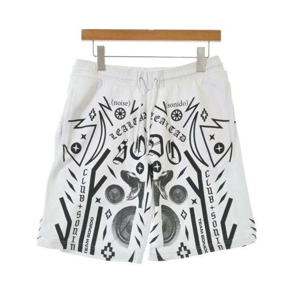 【ブランド】MARCELO BURLON (マルセロバーロン)【タイプ】メンズ【商品番号】2200657132996r20260301【コンディション】ランク：B   【カラー】白x黒(総柄)【サイズ】S【実寸(cm)】ウエスト:73cm,...