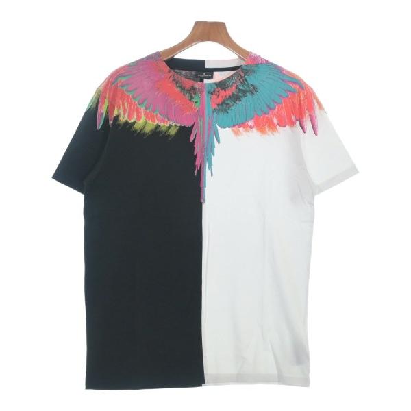 【ブランド】MARCELO BURLON (マルセロバーロン)【タイプ】メンズ【商品番号】2200665656484r20260331【コンディション】ランク：B   【カラー】黒x白等【サイズ】S【実寸(cm)】身幅:50cm,肩幅:48...