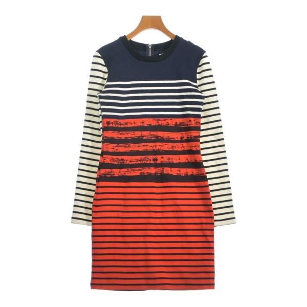 【ブランド】CEDRIC CHARLIER (セドリック　シャルリエ)【タイプ】レディース【商品番号】2200658335020r20260313【コンディション】ランク：B   詳細：左袖口汚れあり【カラー】紺xオレンジxアイボリー(ボー...