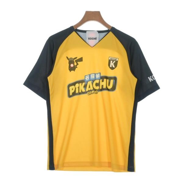 【ブランド】KOCHE (コシェ)【タイプ】メンズ【商品番号】2200637320047r20251222【コンディション】ランク：B   【カラー】黄x黒【サイズ】L【実寸(cm)】身幅:49cm,裄丈:47cm,着丈:69cm【素材】ポ...