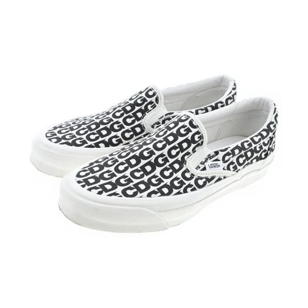 【ブランド】CDG (シーディージー)【タイプ】メンズ【商品番号】2200675476010r20260422【コンディション】ランク：B   詳細：ミッドソール汚れあり【カラー】白x黒(総柄)【サイズ】25cm【実寸(cm)】高さ:5cm...