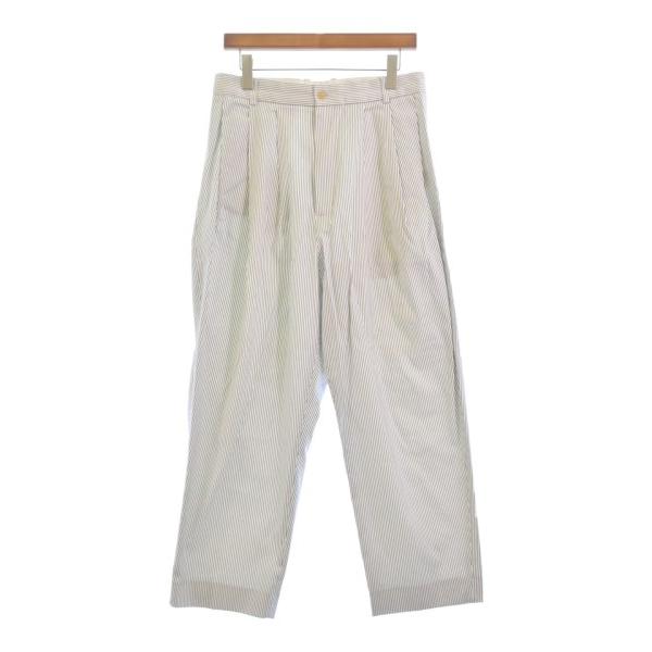 【タイプ】メンズ【商品番号】2200489812707r20241018【コンディション】ランク：B   【カラー】白x青(ストライプ)【サイズ】42(XS位)【実寸(cm)】ウエスト:77cm,裾周り:40.5cm,ヒップ:91cm,わた...