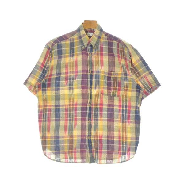 【ブランド】cacharel (キャシャレル)【タイプ】メンズ【商品番号】2200658633041r20260312【コンディション】ランク：B   【カラー】黄x紫x紺等(チェック)【サイズ】M【実寸(cm)】身幅:58cm,肩幅:48...