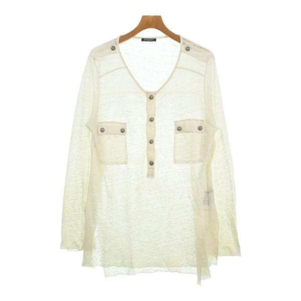 【ブランド】BALMAIN (バルマン)【タイプ】メンズ【商品番号】2200675719155r20260419【コンディション】ランク：B   詳細：所々スレ、品質表示ほつれあり【カラー】アイボリー【サイズ】XS【実寸(cm)】身幅:53...