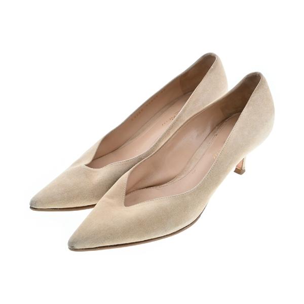 【タイプ】レディース【商品番号】2200406151018r20240502【コンディション】ランク：B   【カラー】ベージュ【サイズ】EU38(24.5cm位)【実寸(cm)】高さ:5.5cm,ヒール:7cm,ソール裏(幅):8.5cm...