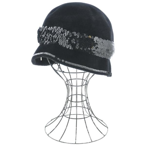 【タイプ】レディース【商品番号】2200562281017r20250510【コンディション】ランク：B   詳細：品質表示はありません。【カラー】黒【サイズ】-【実寸(cm)】頭まわり:50cm,ツバ:4cm,高さ:15cm【素材】品質表...