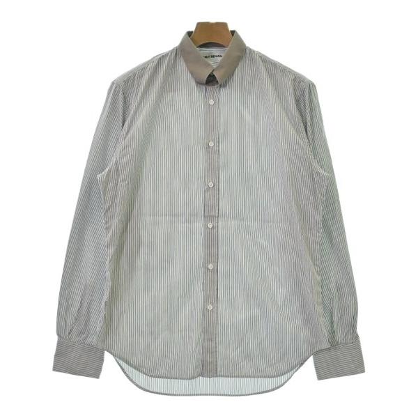 【タイプ】メンズ【商品番号】2200500190029r20241103【コンディション】ランク：B   【カラー】ダークグレーx白(ストライプ)【サイズ】46(M位)【実寸(cm)】身幅:50cm,肩幅:44cm,袖丈:63cm,着丈:7...